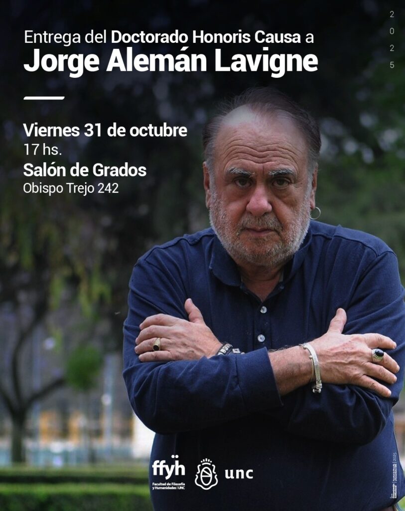 Jorge Alemán recibirá el Doctorado Honoris Causa de la UNC - Facultad ...